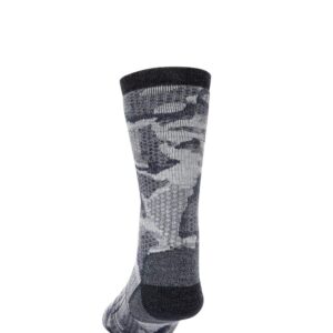 Simms Women's Merino Wool Midweight Hiker Sock - Mid-Calf Wool Sock for Women, Medium, Hex Flo Camo Admiral