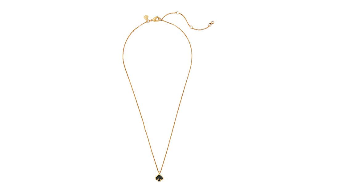 Kate Spade Everyday Spade Enamel Mini Pendant Black