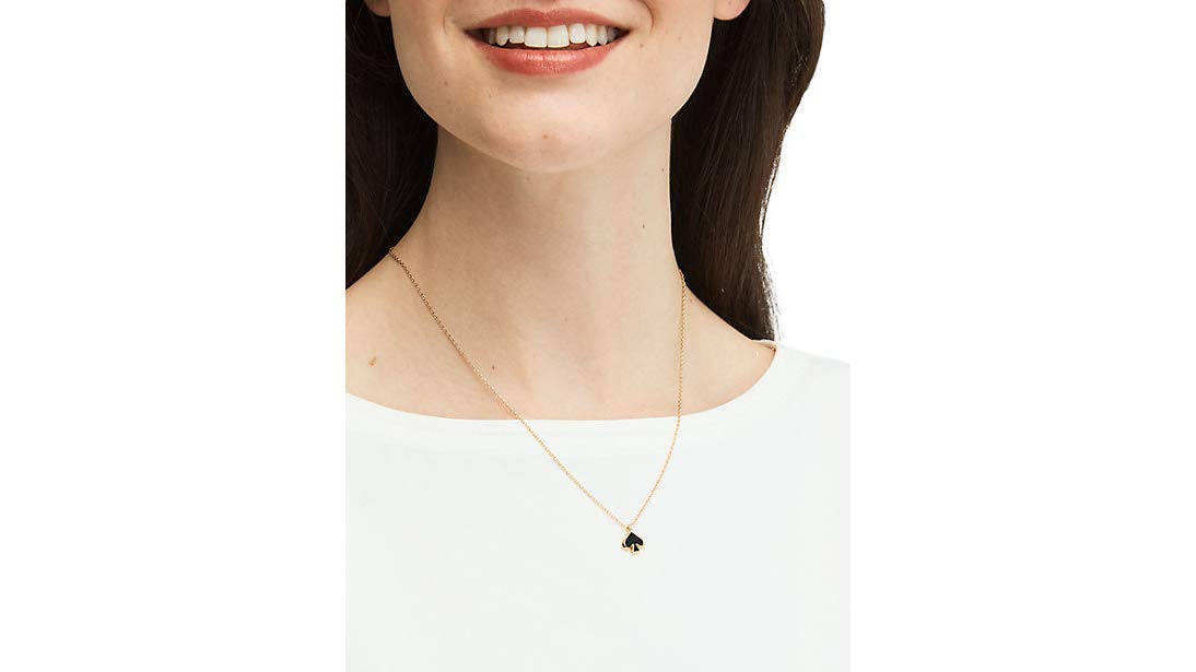 Kate Spade Everyday Spade Enamel Mini Pendant Black