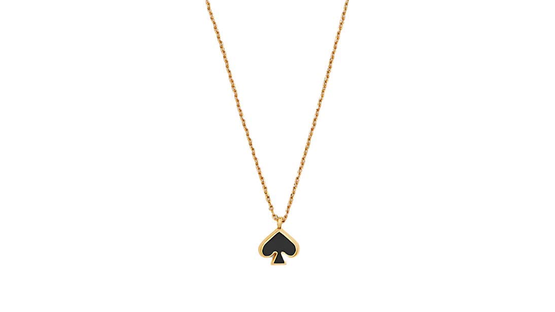 Kate Spade Everyday Spade Enamel Mini Pendant Black