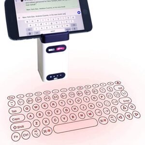 heartbeat laser projection keyboard, bluetooth virtual keyboard with keyboard/mouse/mobile power/mobile bracket, wireless wired connection keyboard for windows/ios/android