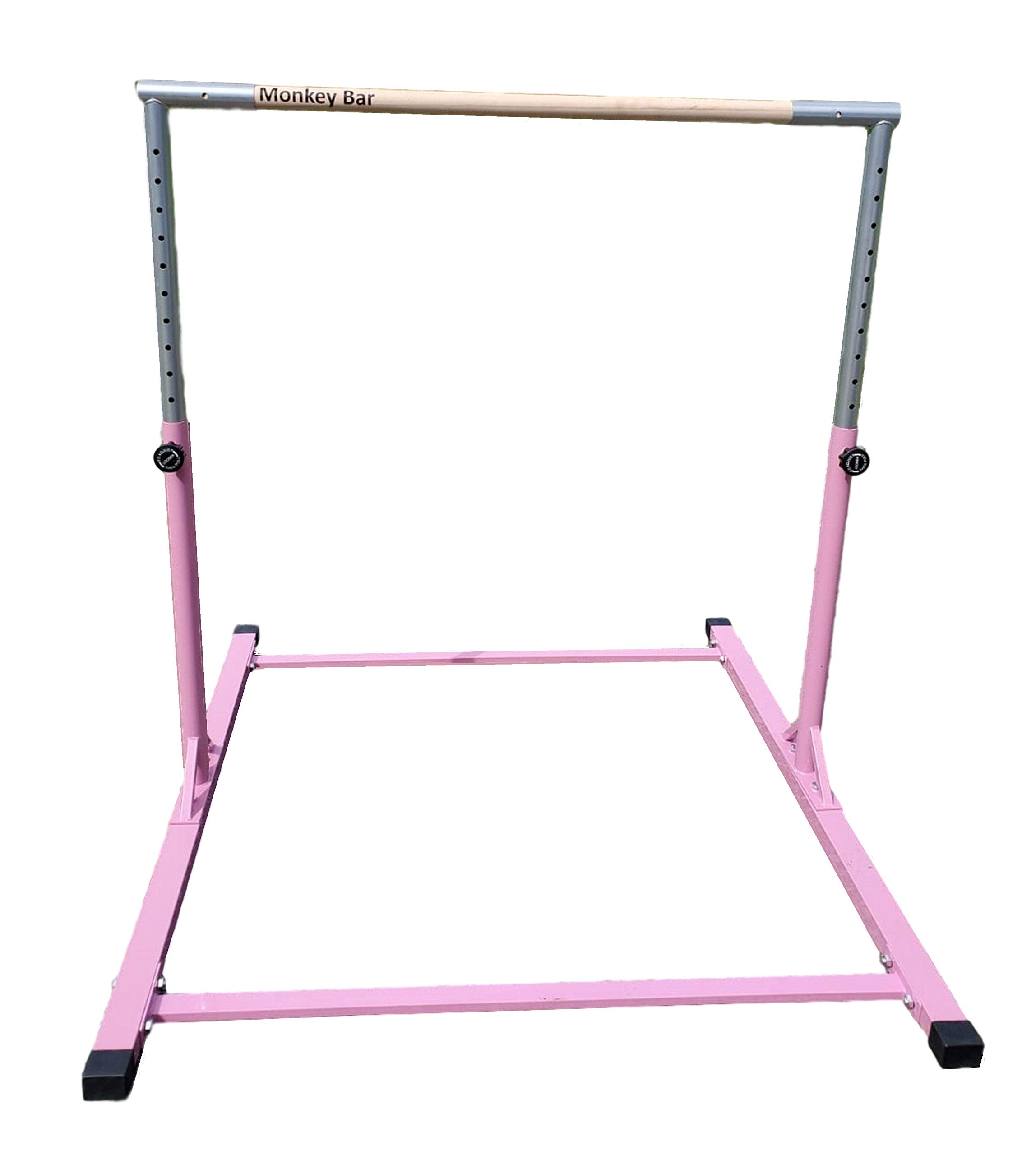 ProGymnastics Horizontal Bar Gymnastics 3' to 5' Kip Junior Sturdy Adjustable Bars Teenagers Pink