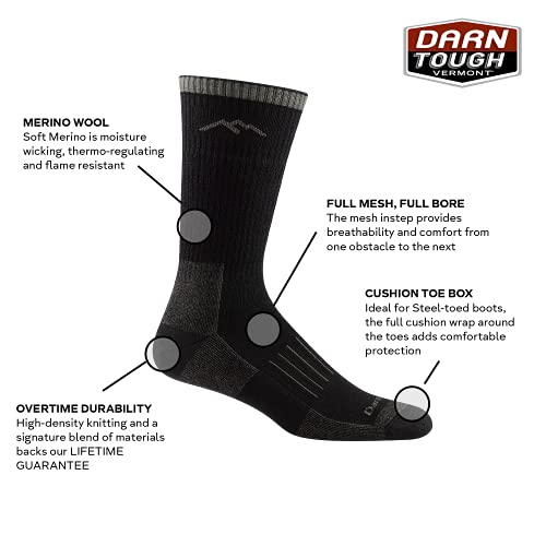 DARN TOUGH (Style 2012) Hunting Boot Midweight w/Full Cushion Sock - Charcoal, Small