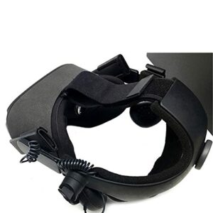 Side Mount Bracket Rotatable Adapter Kit for HTC Vive Deluxe Audio Head Strap on Oculus Quest VR Headset (Black)