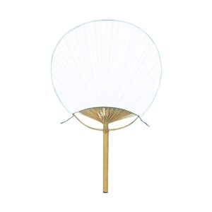 made in japan 4100 uchiwa marutake manmoon (white)