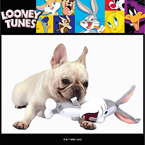 Looney Tunes Bugs Bunny Big Head Plush Dog Toy, Stuffed Animal for Dogs, Medium | 9-Inch Dog Toy for All Dogs | Officially Licensed Dog Toy from Warner Bros