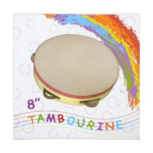 clifton 8 inch tambourine drum 5 pairs bell single row tambourine metal jingles percussion toy instrument hand tambourine