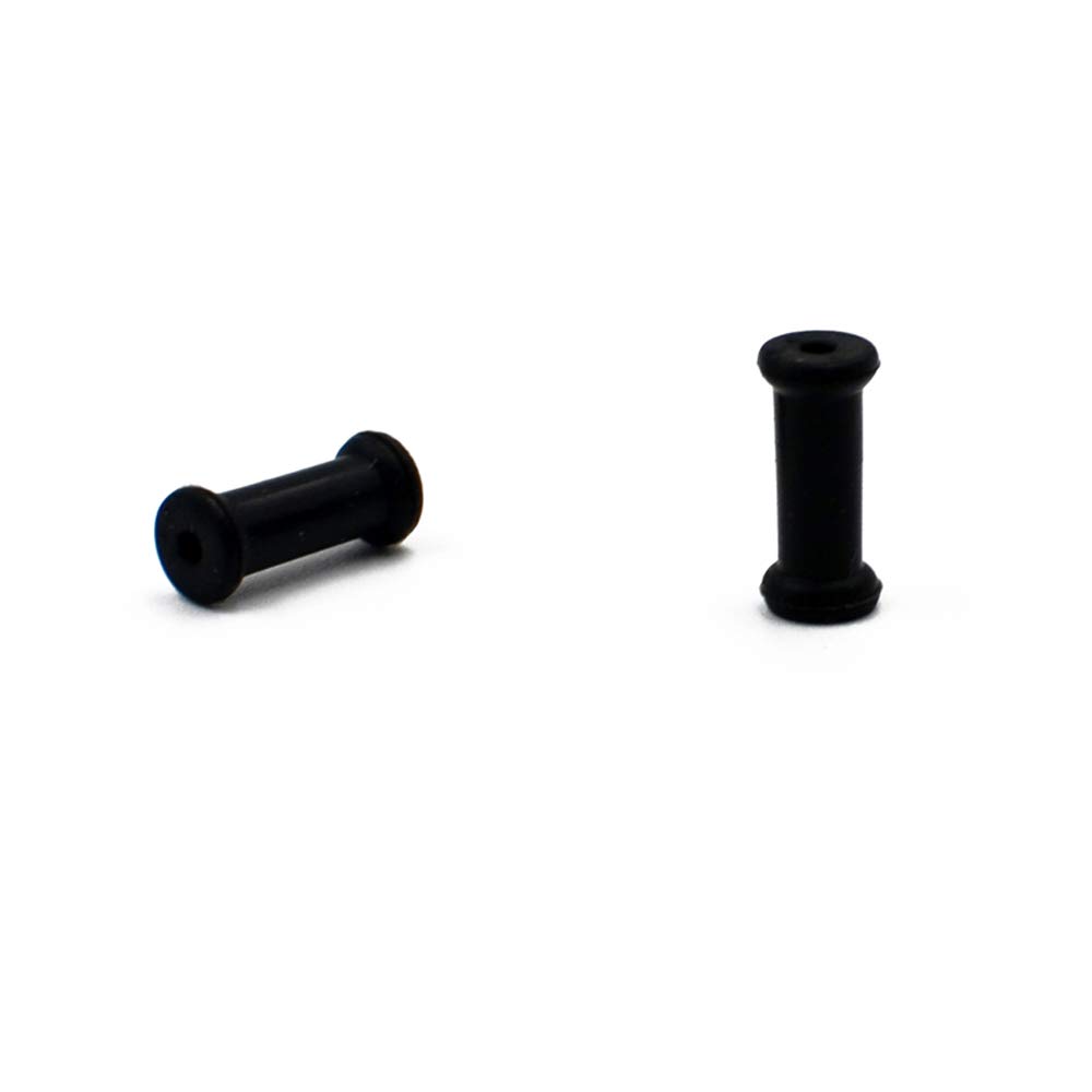 Pair Supersize Flexible Silicone Double Flared Ear Tunnel Plug Ear Piercing Flesh Tunnel Ear Gauge Expander Stretchers Piercing 3mm-76mm (One Pair Black;2-1/4''(57mm))