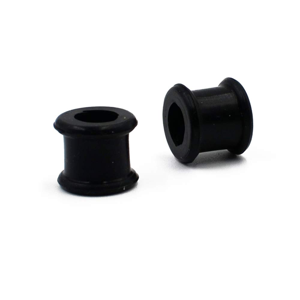 Pair Supersize Flexible Silicone Double Flared Ear Tunnel Plug Ear Piercing Flesh Tunnel Ear Gauge Expander Stretchers Piercing 3mm-76mm (One Pair Black;2-1/4''(57mm))