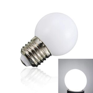 Night Light Bulb 1 Watt LED Low Watt Bulbs E26 E27 Standard Base Daylight White 6000K Not Dimmable G45 Energy Saving Light Bulbs 10W Equivalent for Home Bedroom Courtyard Garden 10Pack