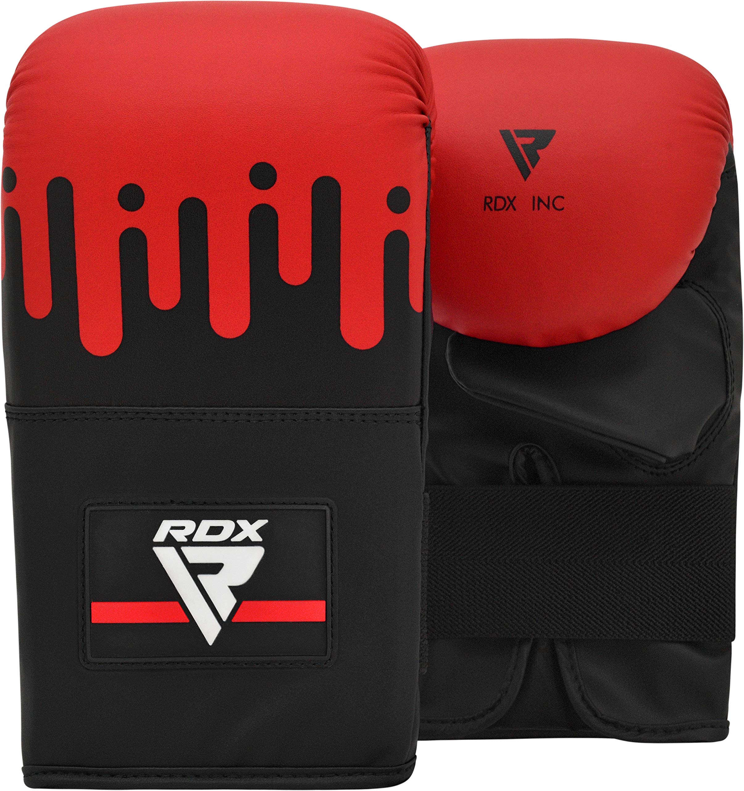 RDX Bag Gloves for Heavy Punching Training, Maya Hide Leather Punch Mitts for Boxing, Muay Thai, Sparring, Kickboxing, Martial Arts, MMA, Ideal for Thai pad, Focus Pads, Double End Speed Ball Workout