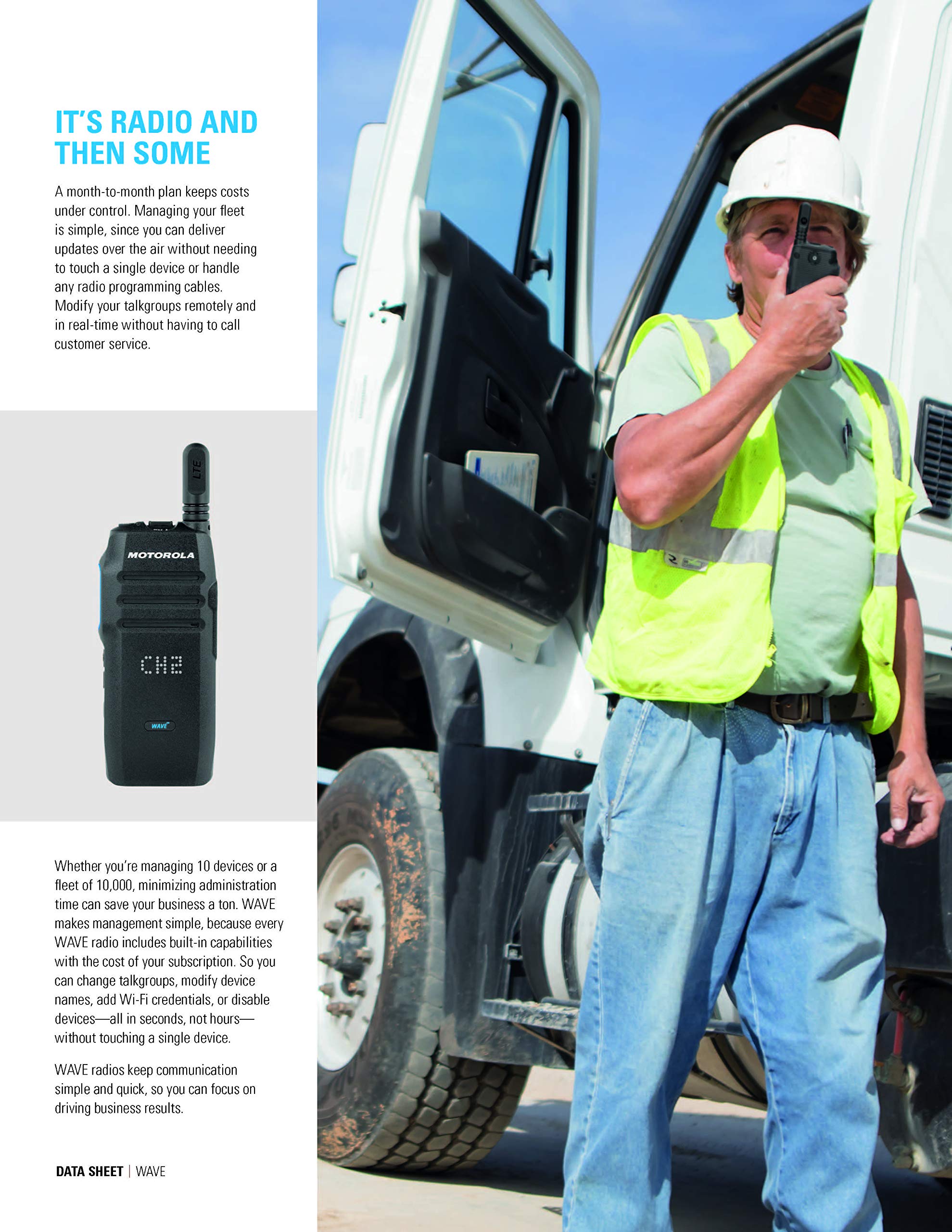 2 TLK100 Wave Using 4G LTE/WiFi Two Way Radio with Nationwide Coverage - Monthly Service Fee Required by Motorola Solutions