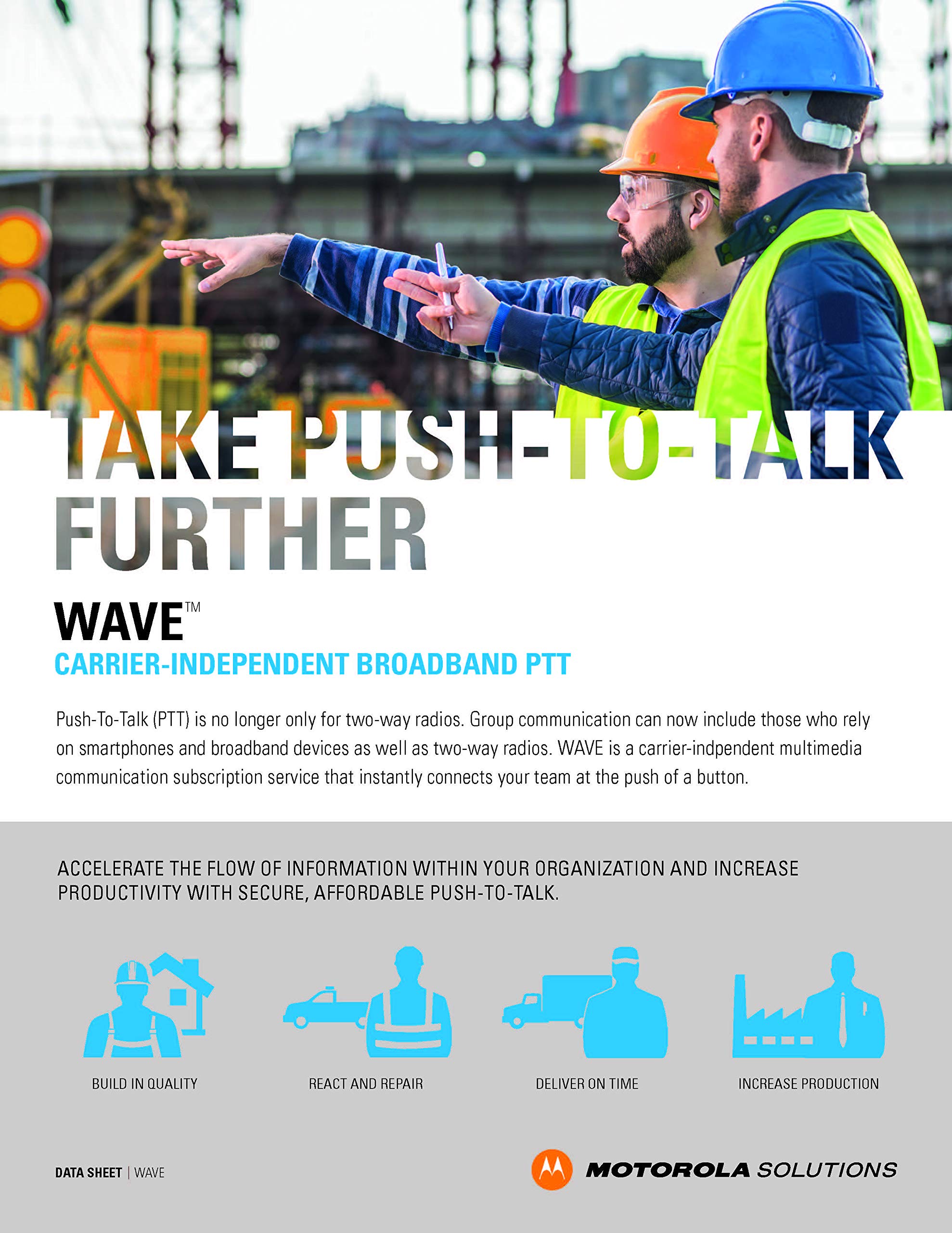 2 TLK100 Wave Using 4G LTE/WiFi Two Way Radio with Nationwide Coverage - Monthly Service Fee Required by Motorola Solutions