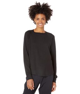 splits59 women's warm up pullover sweatshirt, black, xl