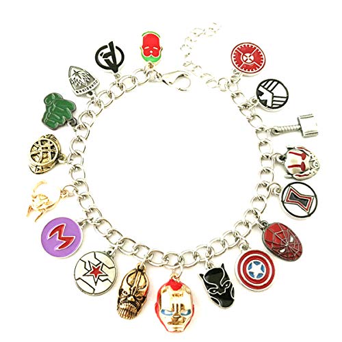 Universe of Fandoms Superhero Charm Bracelet Gifts for Women girl