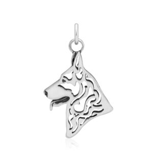 dazzling paws jewelry sterling silver german shepherd dog pendant only