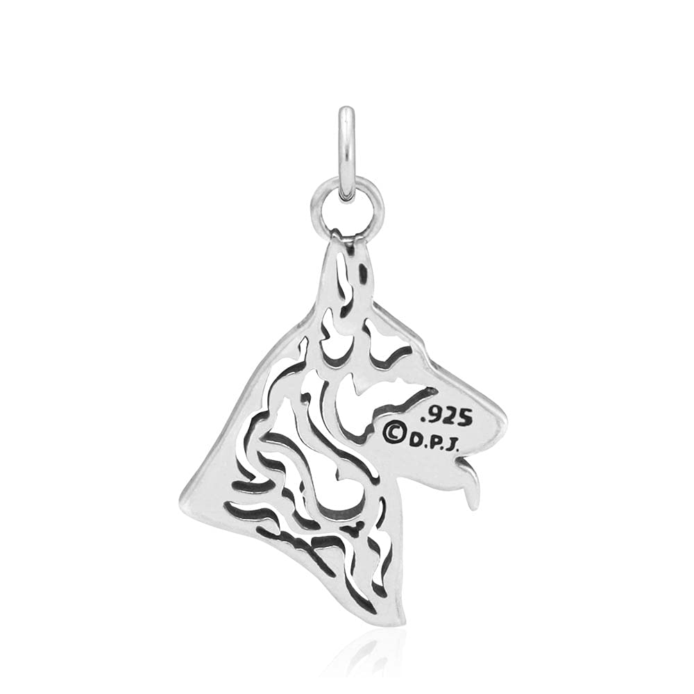 Dazzling Paws Jewelry Sterling Silver German Shepherd Dog Pendant Only