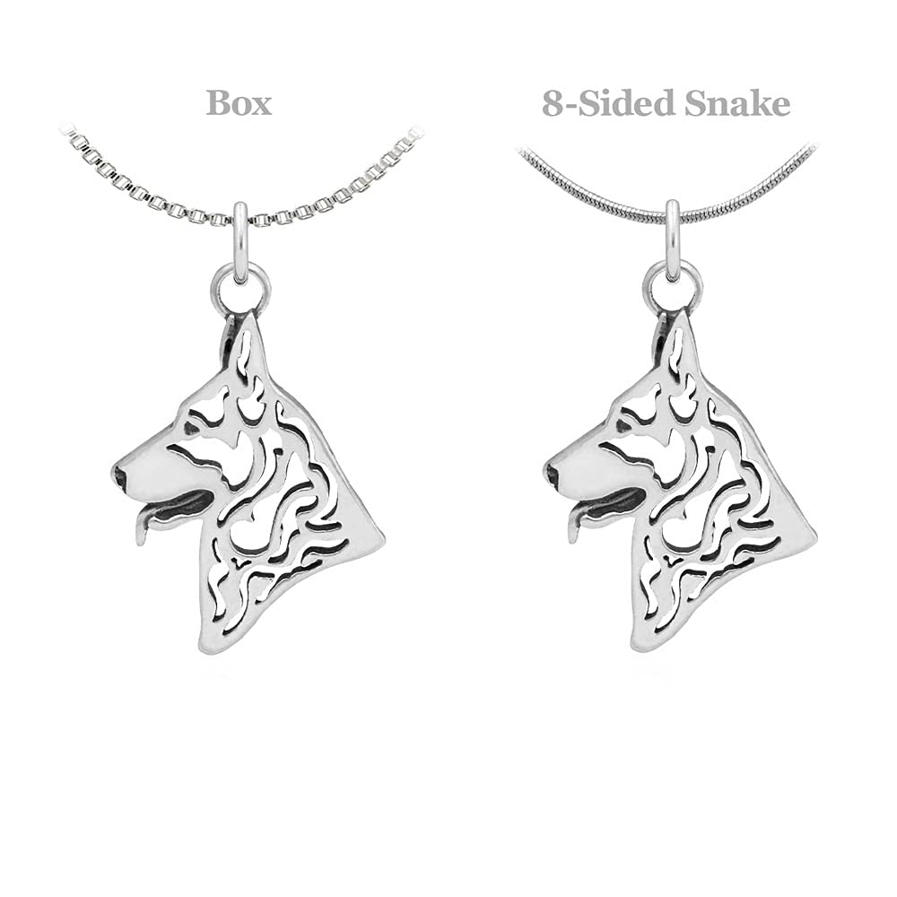 Dazzling Paws Jewelry Sterling Silver German Shepherd Dog Pendant Only