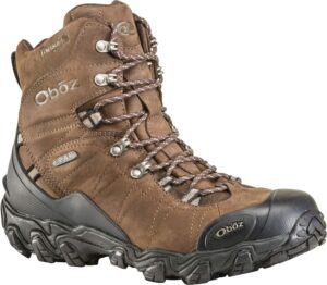 oboz bridger insulated waterproof 8" bark/brown 8 d (m)