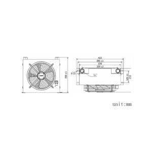 Ethedeal Hydraulic Oil Cooler, AC110V /60HZ AH1012T-CA New Hydraulic Oil Cooler 100L/min , Precise Welding & Efficient Fan