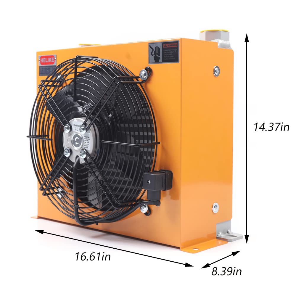 Ethedeal Hydraulic Oil Cooler, AC110V /60HZ AH1012T-CA New Hydraulic Oil Cooler 100L/min , Precise Welding & Efficient Fan