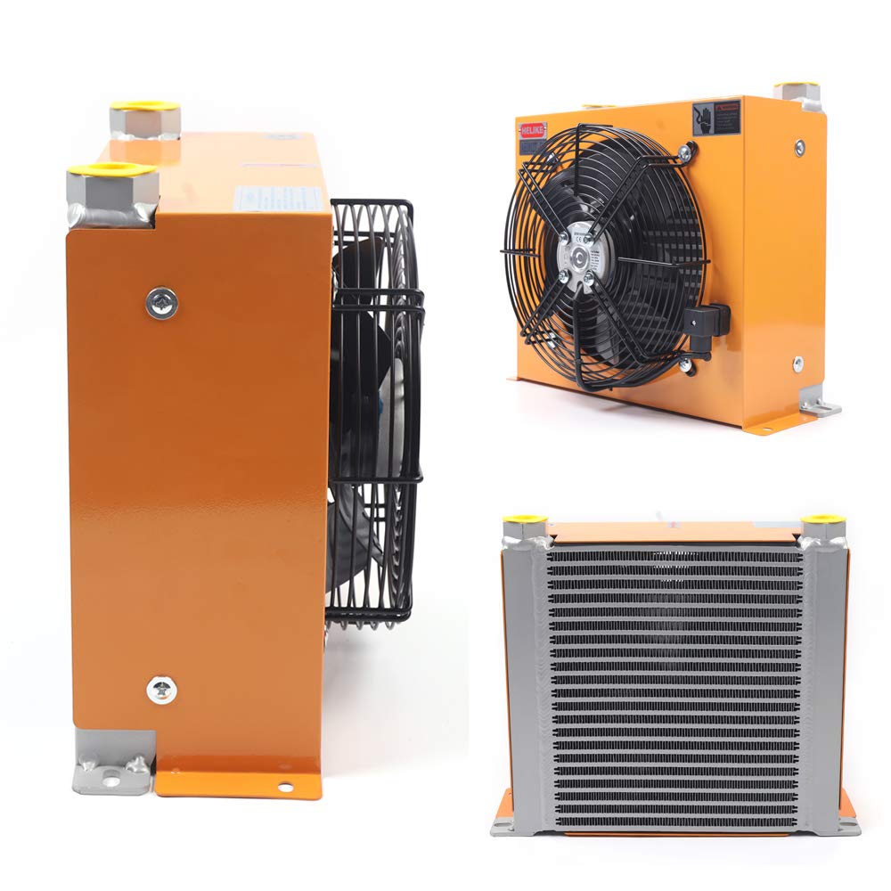 Ethedeal Hydraulic Oil Cooler, AC110V /60HZ AH1012T-CA New Hydraulic Oil Cooler 100L/min , Precise Welding & Efficient Fan