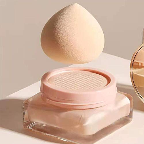 Air Cushion CC Cream Liquid Mushroom BB Foundation Weightlight Color Brighten Face Tones Moisturizer Primer Hides Face Pores for Girls Dry Skin with Makeup Sponge (13g)