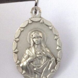 THE SACRED HEART OF MARY (IMMACULATE HEART OF MARY) - THE PATRON SAINTS MEDALS - 100% MADE IN ITALY (OVAL SHAPE)