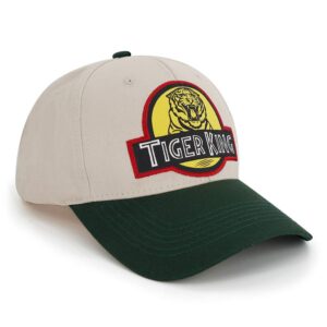 PopCrew Tiger King Hat - Exotic Zoo Animal Park Ranger Safari Baseball Cap - Funny Joke Gag Gift Cap for Men Women (One Size)