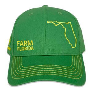 john deere farm state pride full twill hat-green and yellow-florida