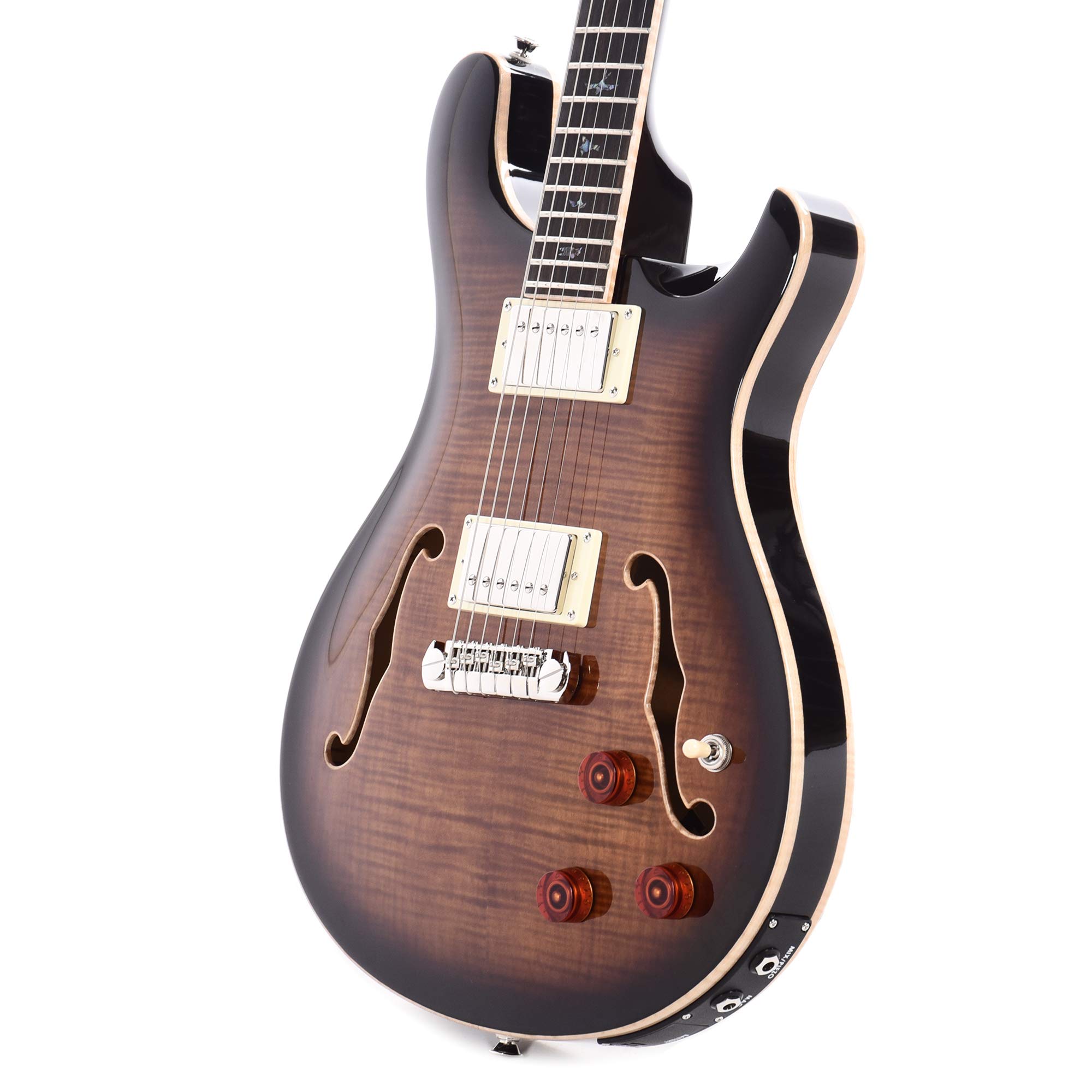 PRS Paul Reed Smith 6 String SE Hollowbody II, Black Gold Sunburst with Case, Right (105537:BG)