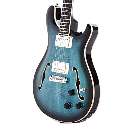 PRS Paul Reed Smith 6 String SE Hollowbody II, Faded Blue Burst with Case, Right (105537:PB)