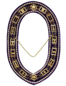 oes - regalia rhinestones chain collar - gold/silver on purple + free case (gold)