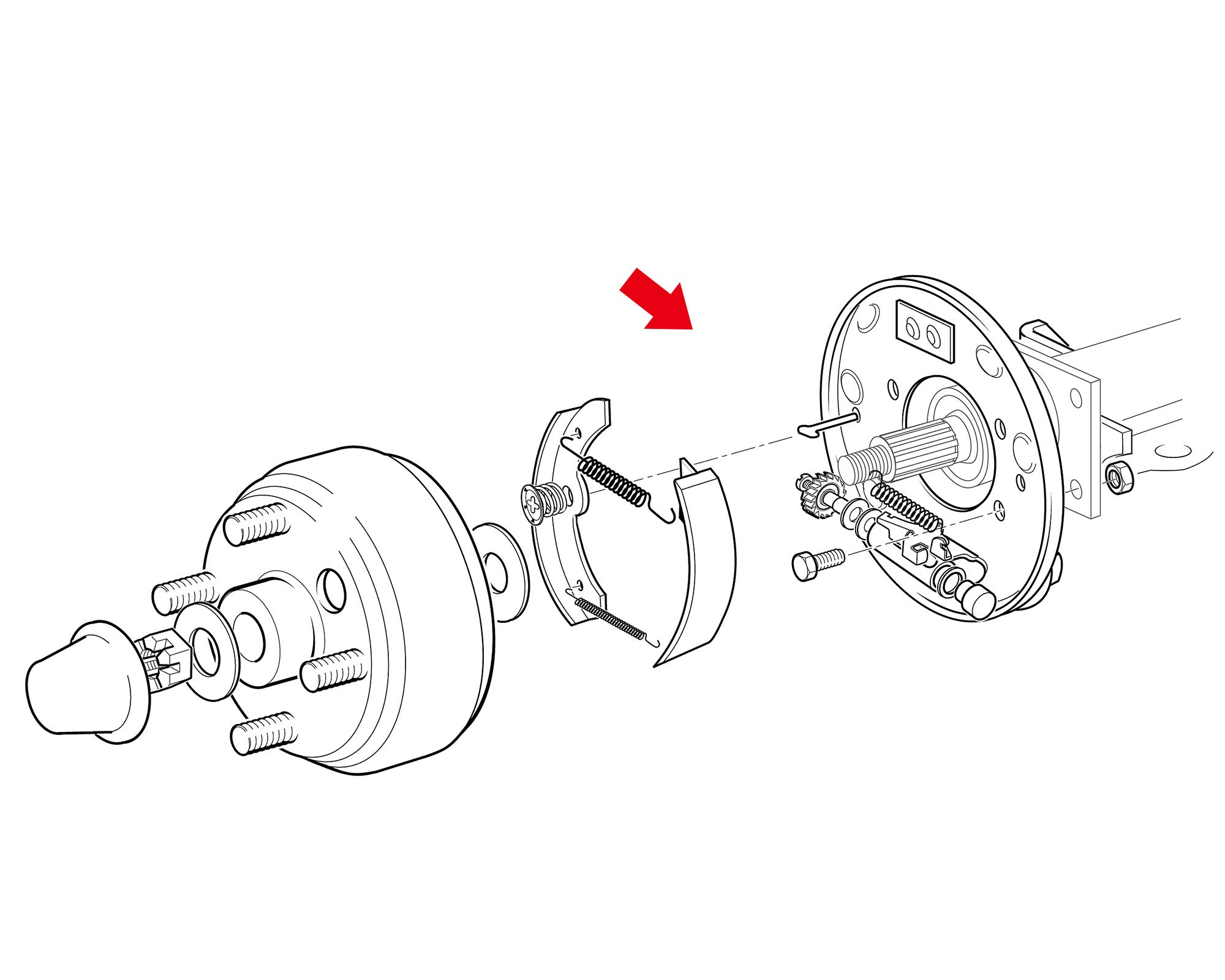 10L0L Brake Assembly for EZGO TXT PDS, Yamaha G14 G16 G19 G20 G21 G22 Golf Cart, Driver Side and Passenger Side, includes Brake Shoes, OEM# 70998-G01 70998-G02