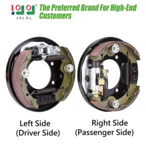 10L0L Brake Assembly for EZGO TXT PDS, Yamaha G14 G16 G19 G20 G21 G22 Golf Cart, Driver Side and Passenger Side, includes Brake Shoes, OEM# 70998-G01 70998-G02