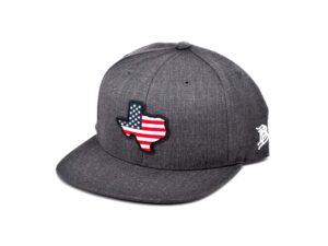 branded bills texas pvc patriot patch classic snapback hat - one size fits all (charcoal)