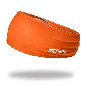 suddora workout headband, sports headband for women, headband for men athletic, lightweight, stylish & comfortable spandex headband for running, workout, football, cosplay & costumes (orange)