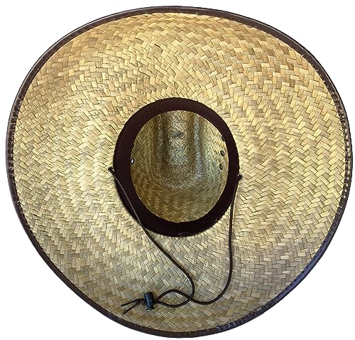 Headchange Wide 7" Brim Lifeguard Hat (Medium 7 1/8, Brown Bound 7 Inch Brim)