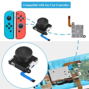 Joycon Joystick Replacement 4 Pack, Replacement Joystick Analog Thumb Stick for Switch Joy-Con Controller & Switch Lite, Left/Right Analog Joystick with Thumbstick Grips & Screws