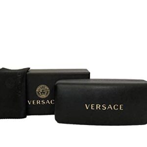 Versace VE2199 MEDUSA CHARM 100281 56M Black/Grey Polarized Square Sunglasses For Men+ BUNDLE With Designer iWear Eyewear Kit