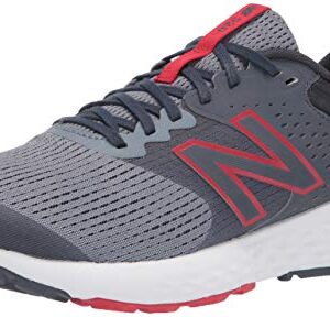 New Balance Men's 520 V7 Running Shoe, Grey/Red, 12