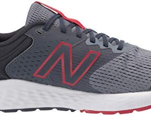 New Balance Men's 520 V7 Running Shoe, Grey/Red, 12