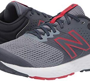 New Balance Men's 520 V7 Running Shoe, Grey/Red, 12