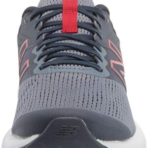 New Balance Men's 520 V7 Running Shoe, Grey/Red, 12