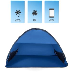 Beach Sun Shelter,Instant Sun Protection Canopy with Zippered,Beach Lounge Chair Boat,Anti-UV Mini Automatic Shade Tent Canopy for Outdoor Picnic Beach Camping