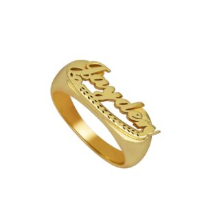 resvivi personalized name ring custom nameplate band rings high polish tarnish resistant jewelry gifts for mother girl women