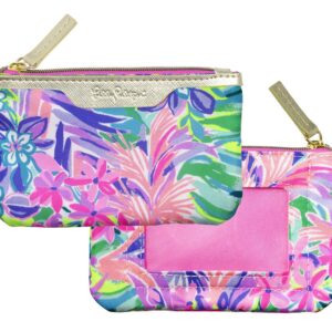 Lilly Pulitzer ID Holder Wallet, Keychain Wallet with Zip Close, Cute Card and ID Case for Women, It Was All A Dream