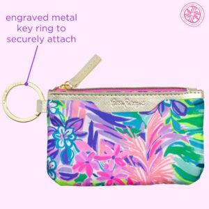 Lilly Pulitzer ID Holder Wallet, Keychain Wallet with Zip Close, Cute Card and ID Case for Women, It Was All A Dream