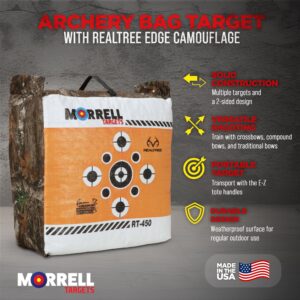 Morrell Targets RT-450 Archery Bag Target with E-Z Carrying Handle and Edge Camouflage for Crossbow, Compound, and Traditional Bow Practice