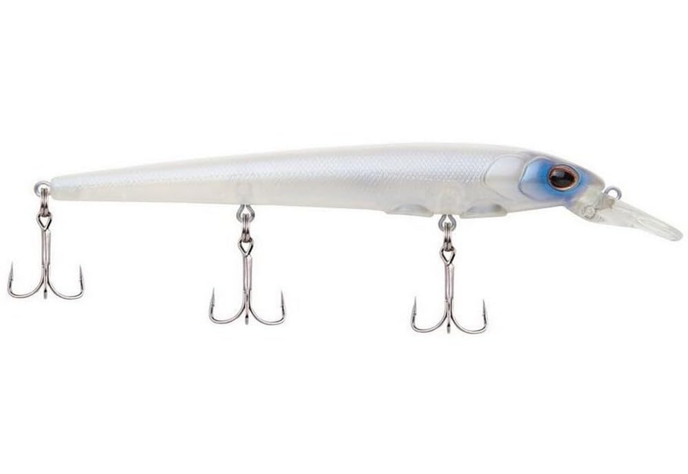 Berkley Hit Stick Fishing Lure, Ghost White, 1/3 oz, 4 1/2in | 11cm Crankbaits, Largest Rolling Action of Any Berkley Hard Bait, Equipped with Sharp Fusion19 Hook